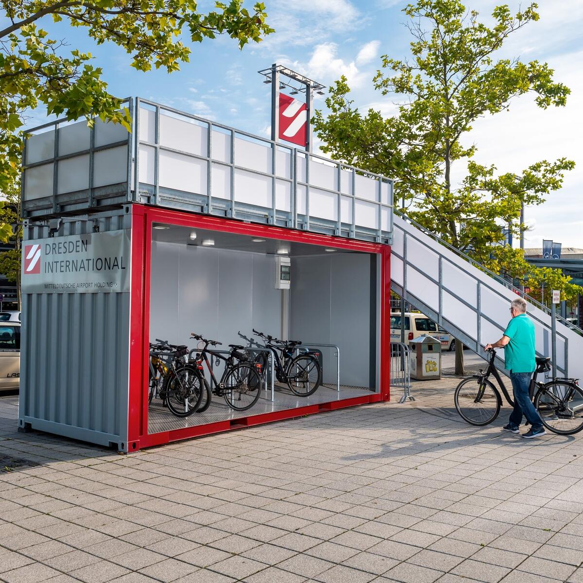 Bicycle container for Dresden Airport | ELA Container International